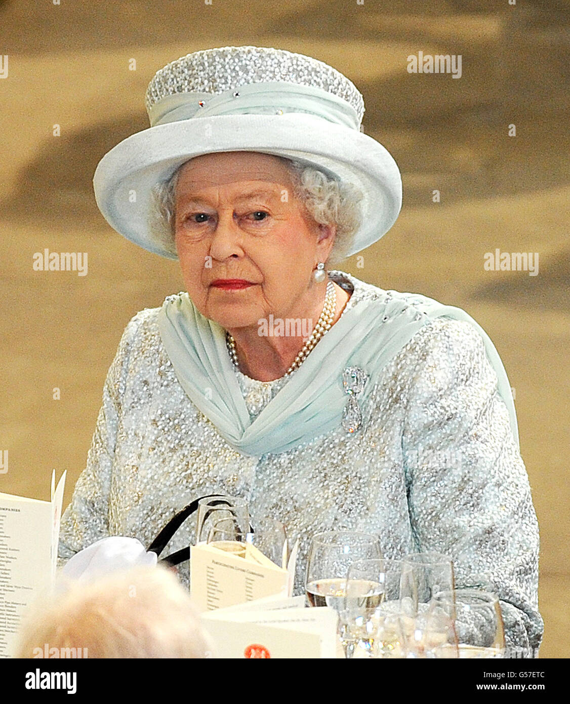 Queen Elizabeth II, at Westminster Hall at the Palace of Westminster ...