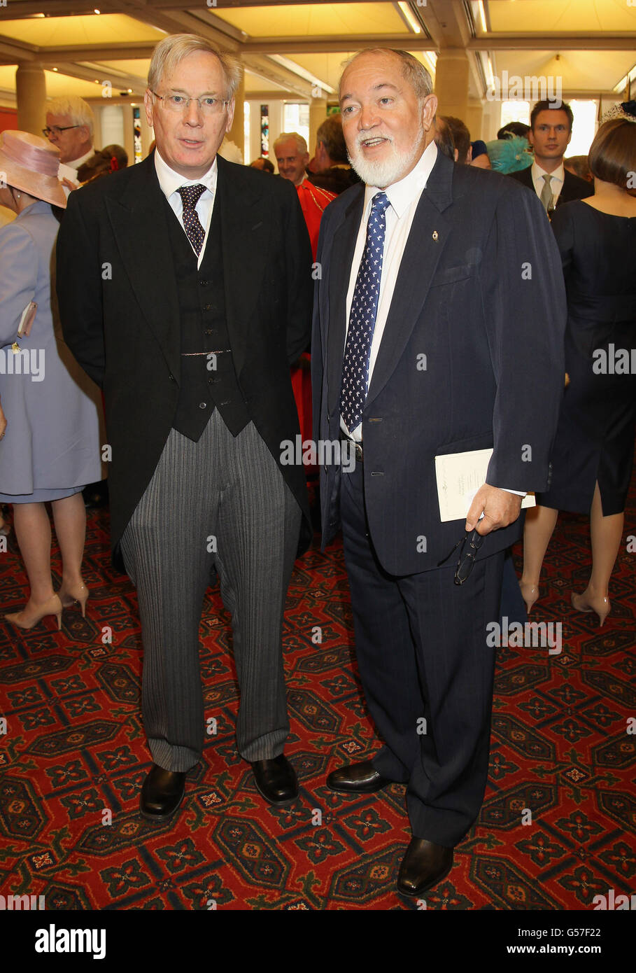 Duke of Gloucester (left) poses with the former President of the ...