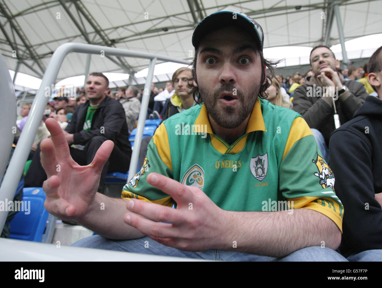 Republic of Ireland fan Cathal Gantley from Co Meath who travelled 22 ...