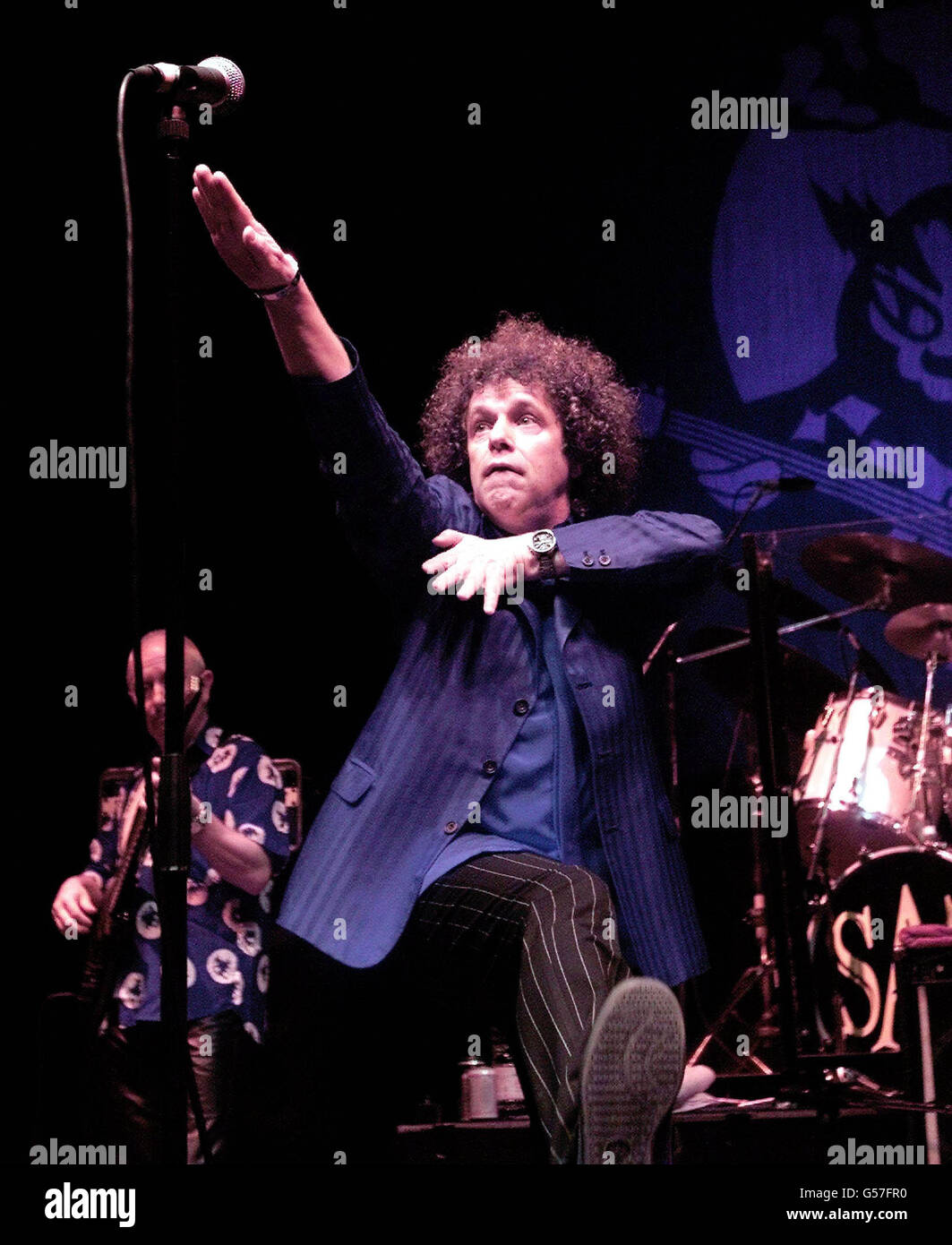 Singer Leo Sayer performing on stage at the Shepherd's Bush Empire ...