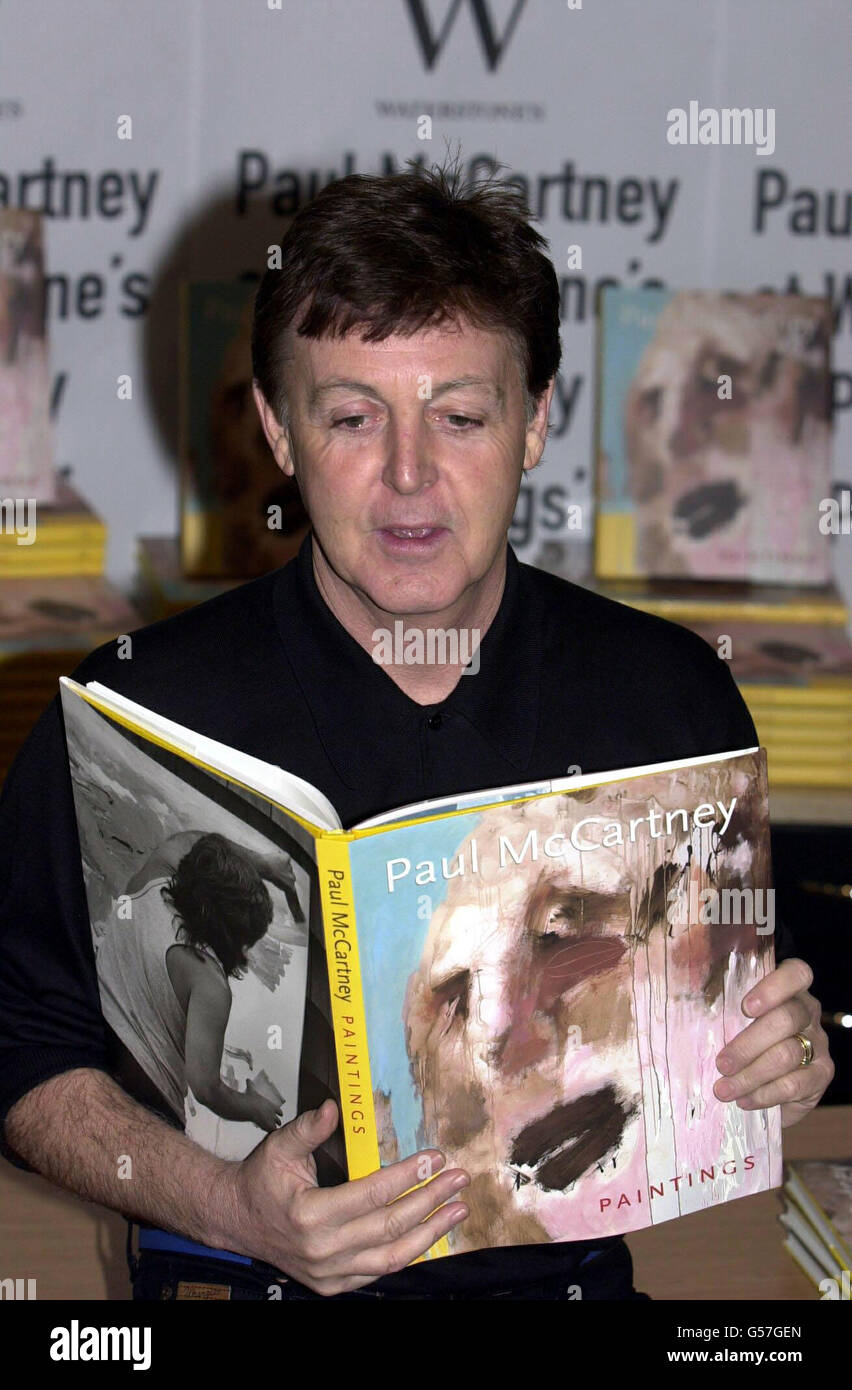 Sir Paul McCartney with a copy of his book 'Paul McCartney Paintings ...
