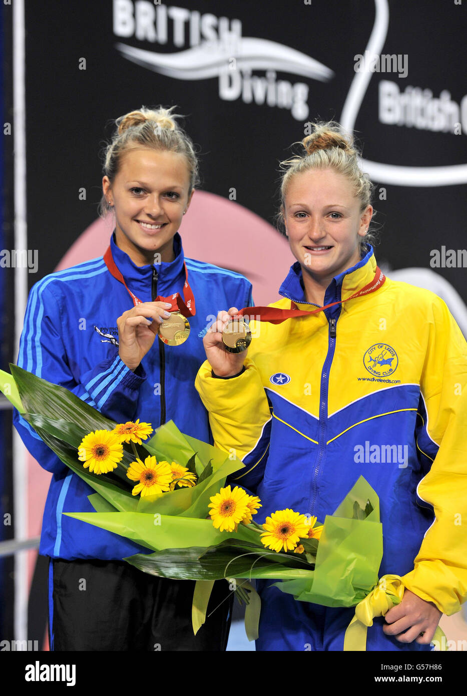 Sarah Barrow (right) and Tonia Couch after winning the Womens 10m ...