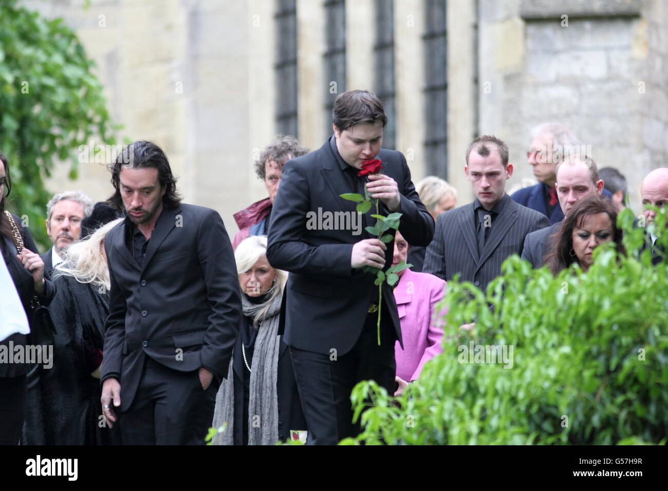 Robin Gibb funeral Stock Photo - Alamy
