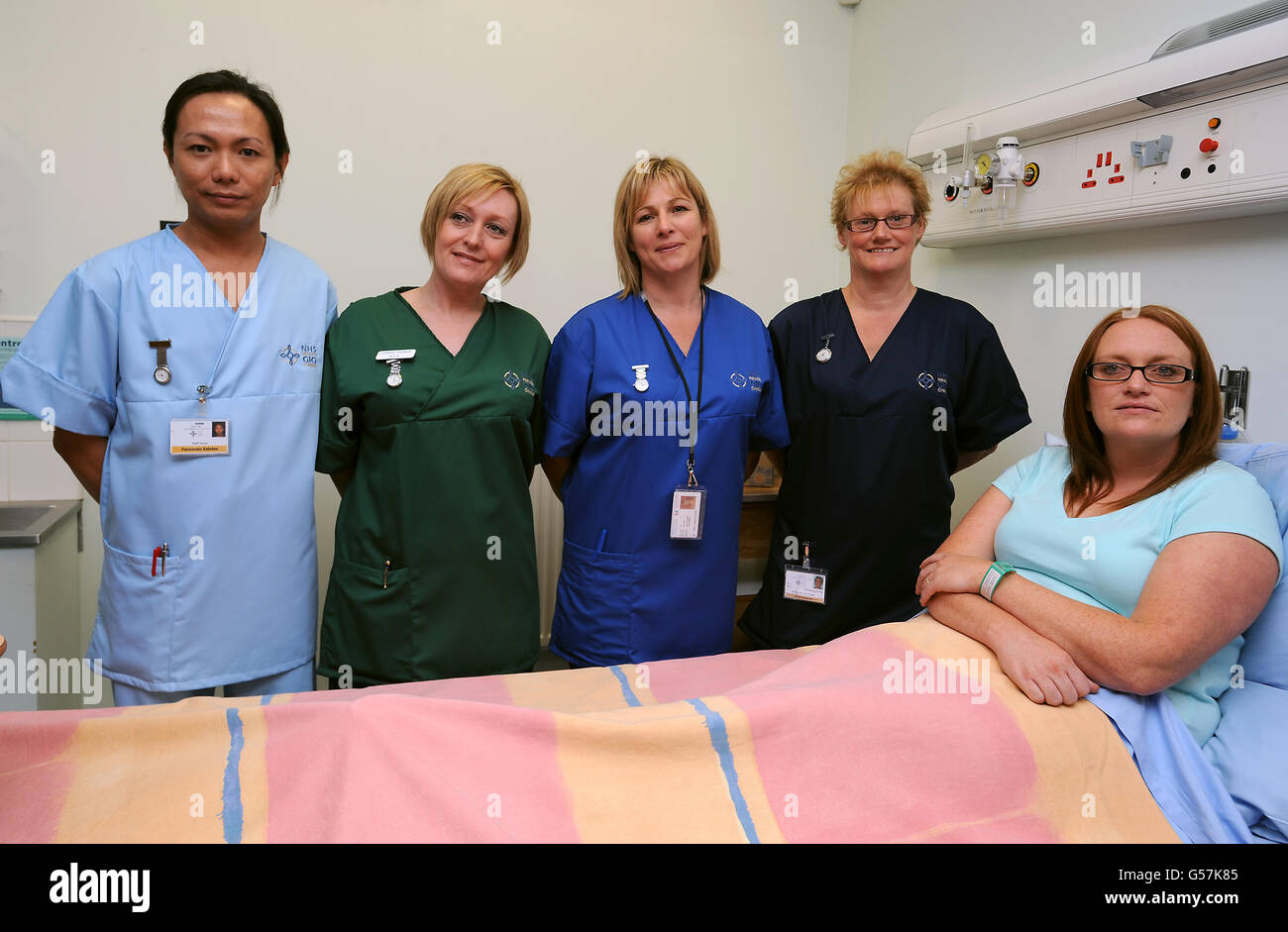 New uniforms for Welsh nurses Stock Photo - Alamy