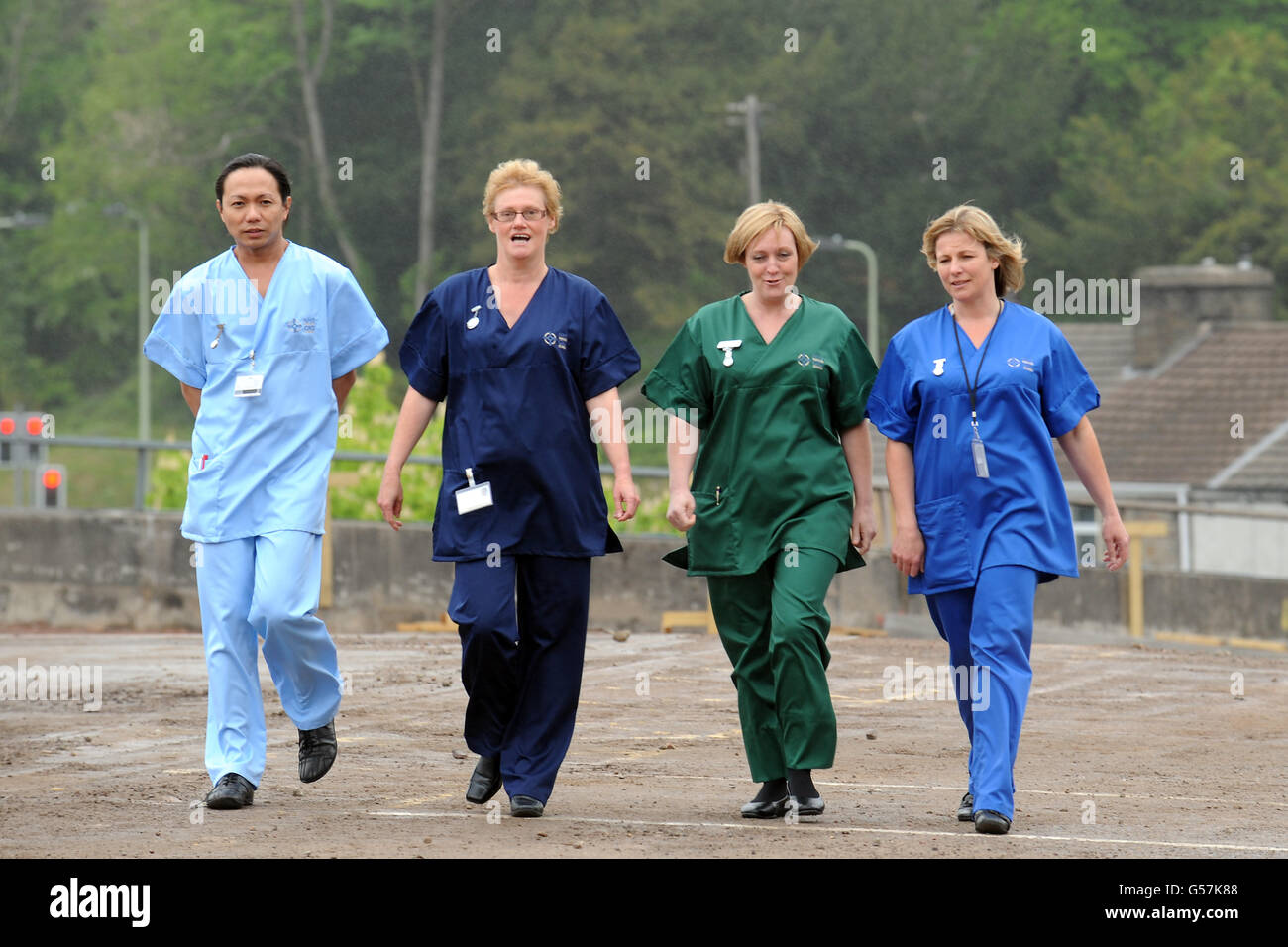New uniforms for Welsh nurses Stock Photo - Alamy