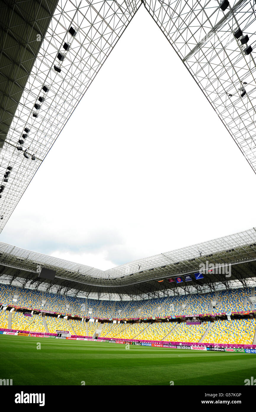 Soccer - UEFA Euro 2012 - Arena Lviv - Lviv. General view of the Arena ...