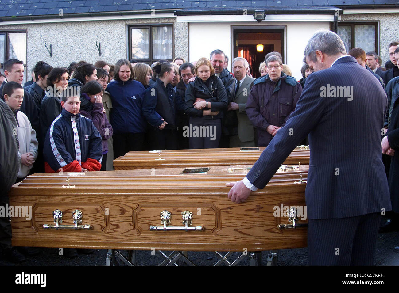 Child accident death coffin mourners hi-res stock photography and ...