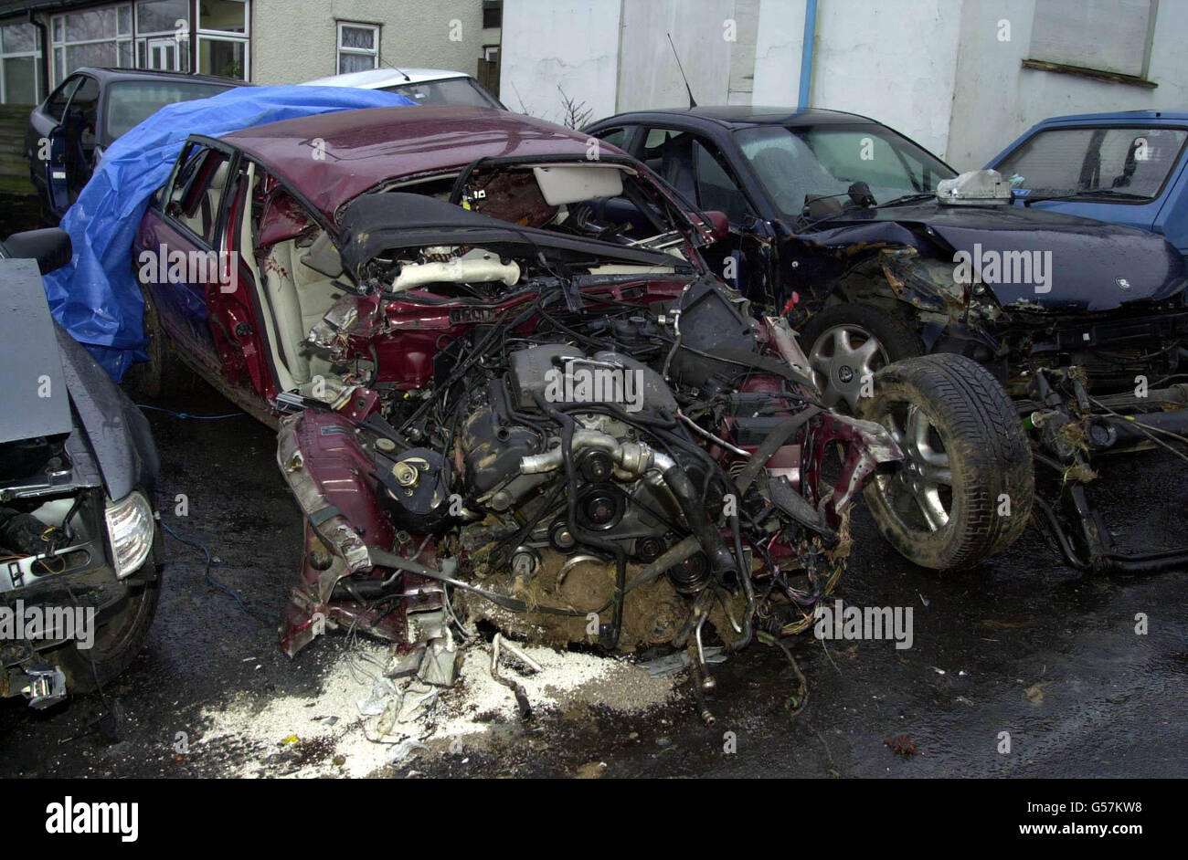 Footballer Car Crash Stock Photo - Alamy