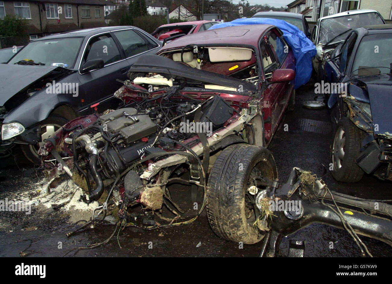 Footballer Car Crash Stock Photo - Alamy