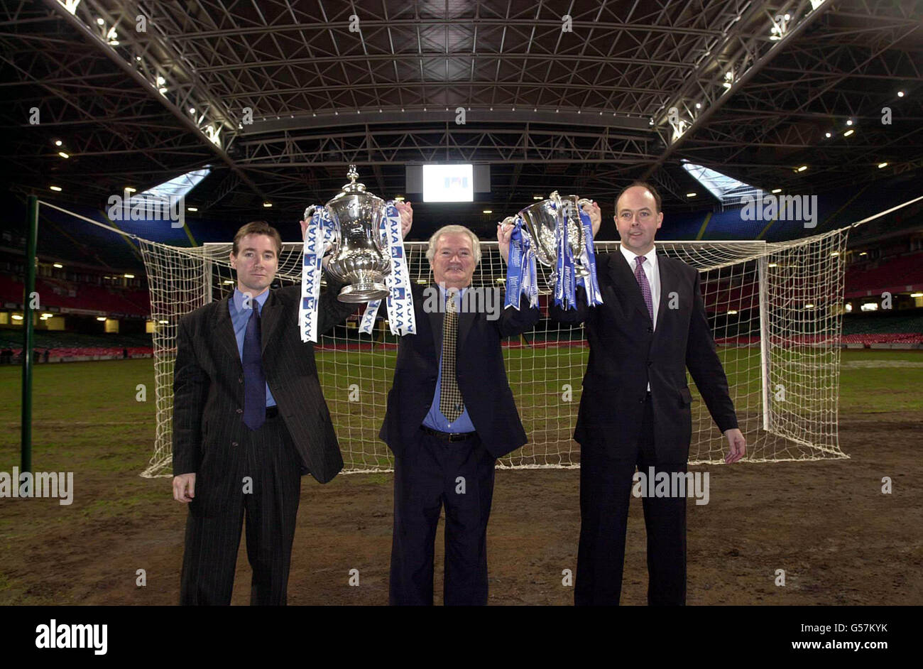 Chairman of the welsh rugby union centre and david burns hi-res stock ...