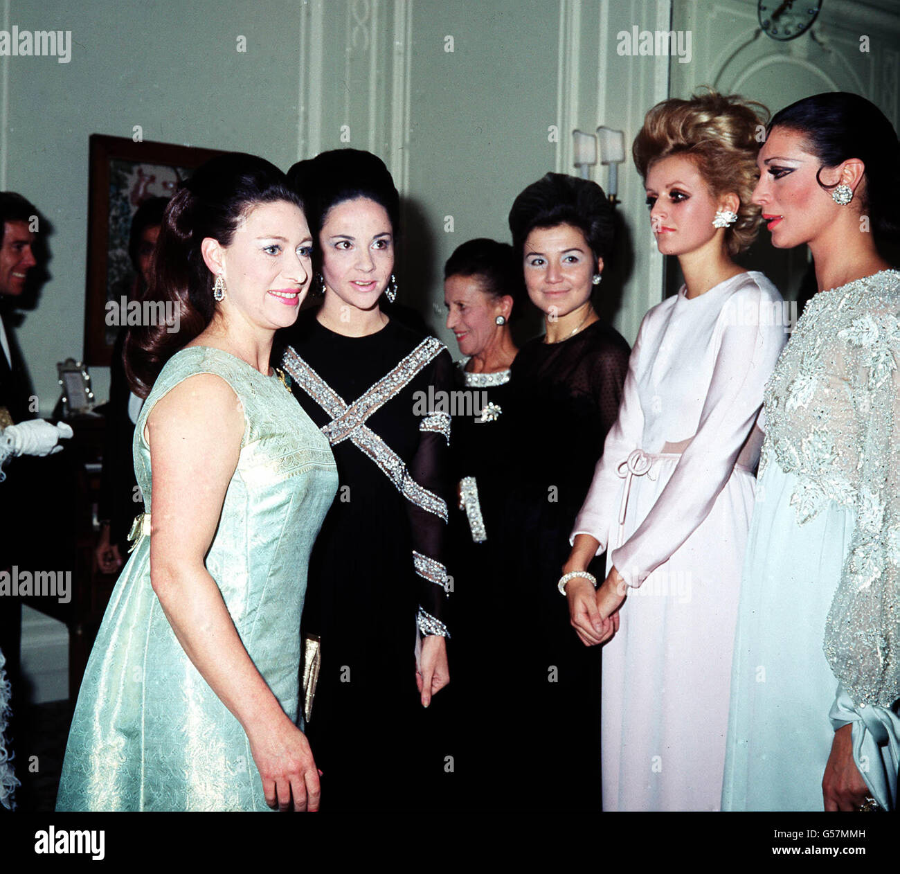 PRINCESS MARGARET 1968: Princess Margaret (left) meets some of the ...