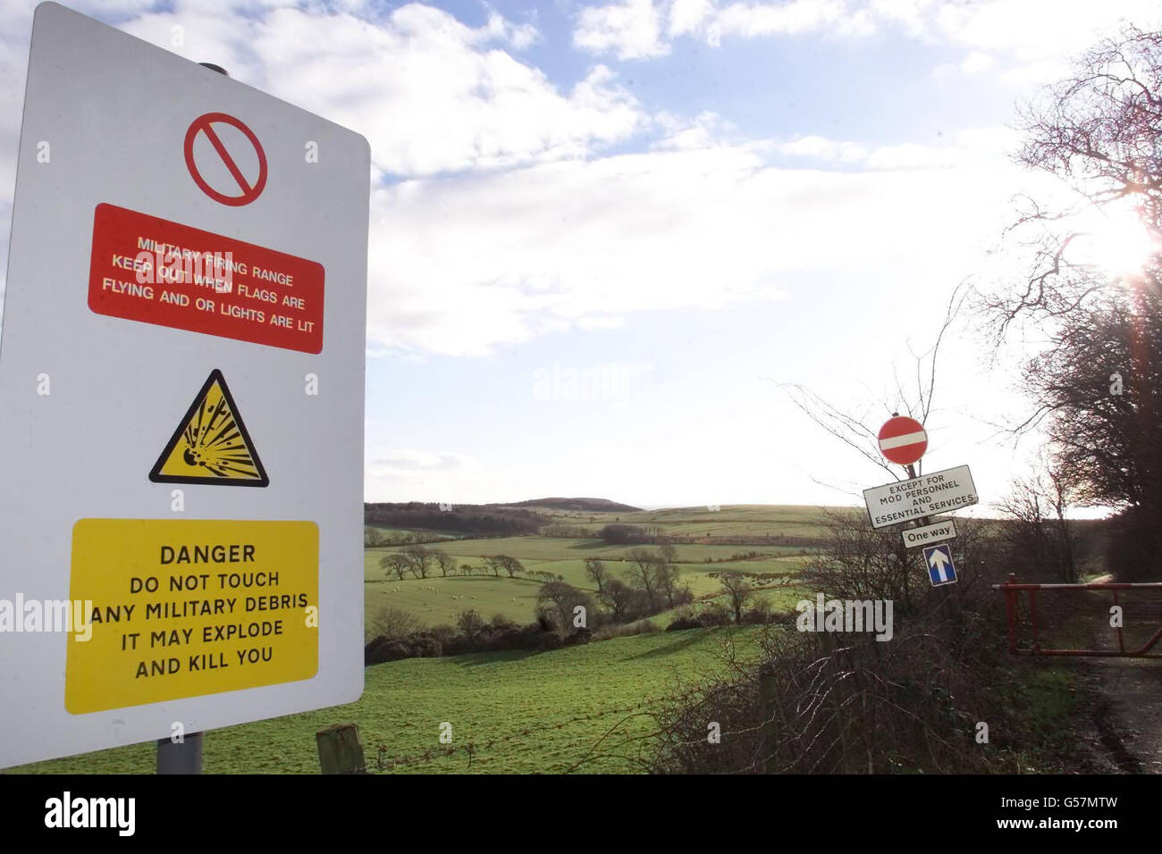 The Ministry of Defence firing ranges at Kirkcudbright on the west ...