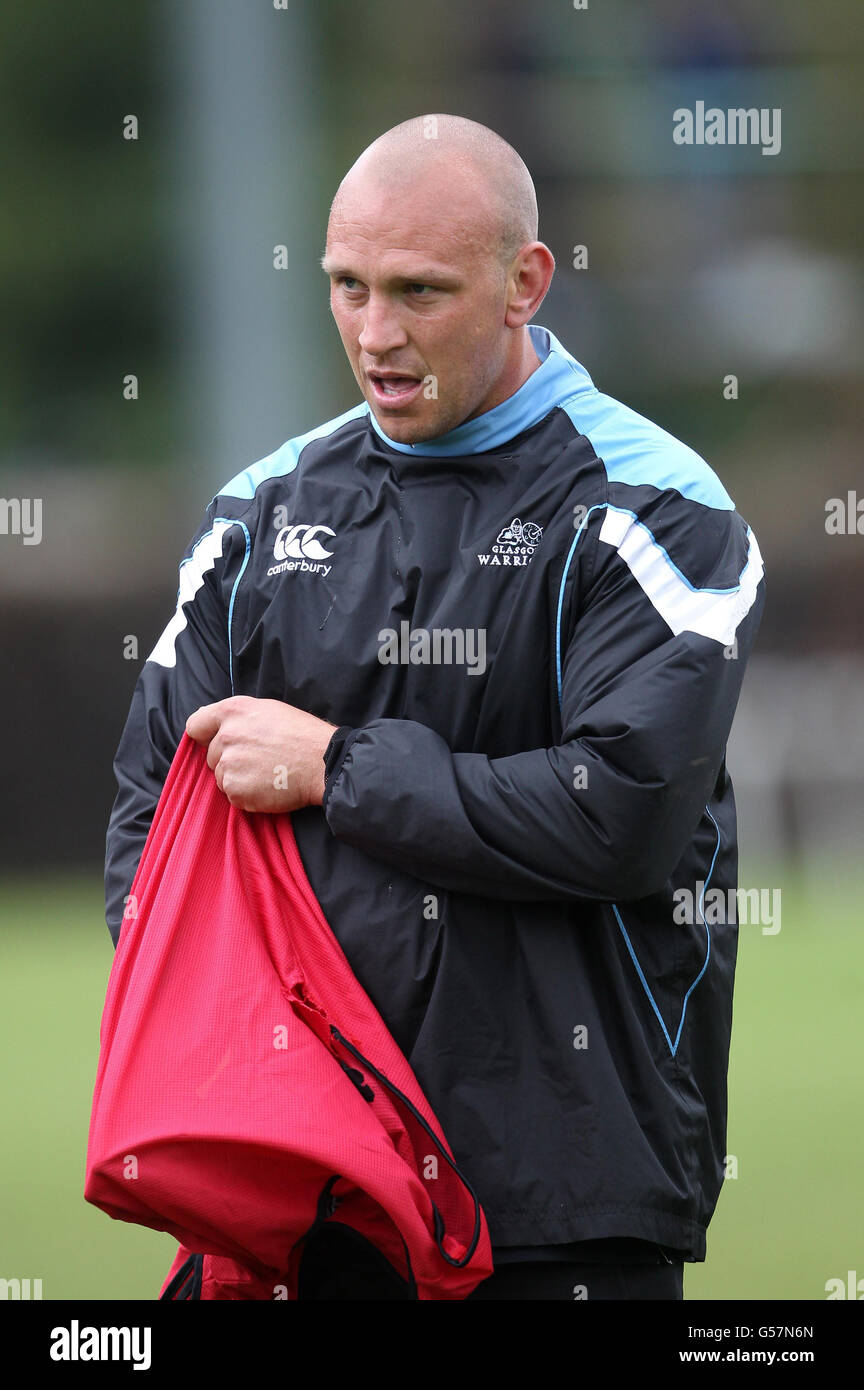 Glasgow warriors angus macdonald at cartha queens park rfc hi-res stock ...