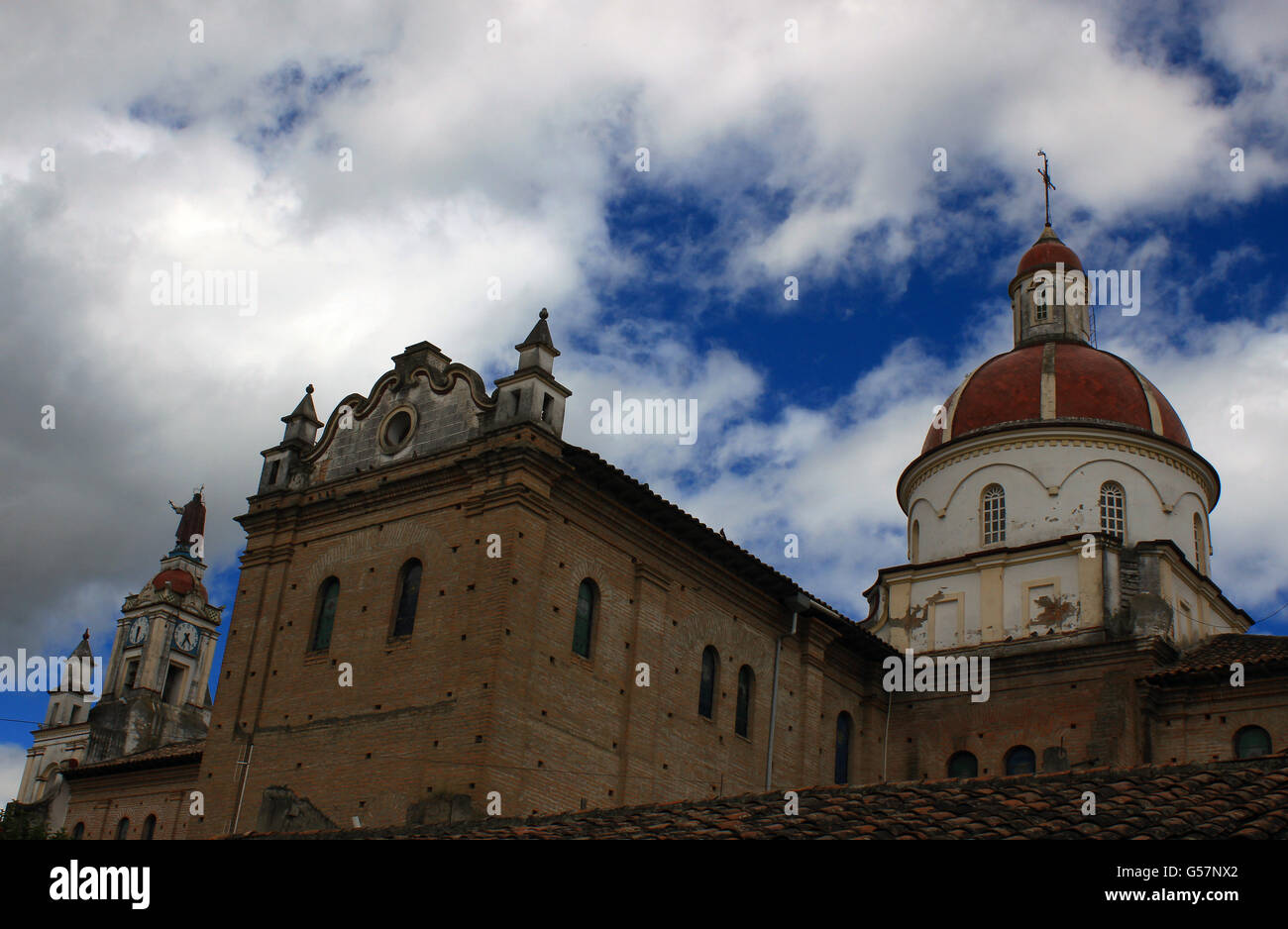 The Matriz Catholic Church in Cotacachi, Ecuador Stock Photo - Alamy
