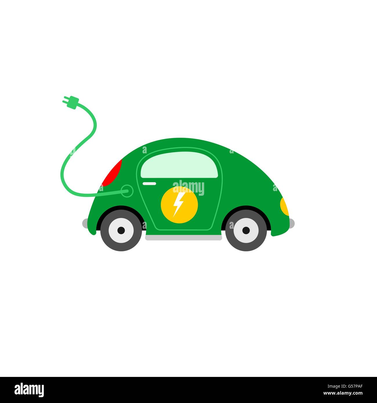 Electric car vector icon illustration Stock Vector Image & Art - Alamy