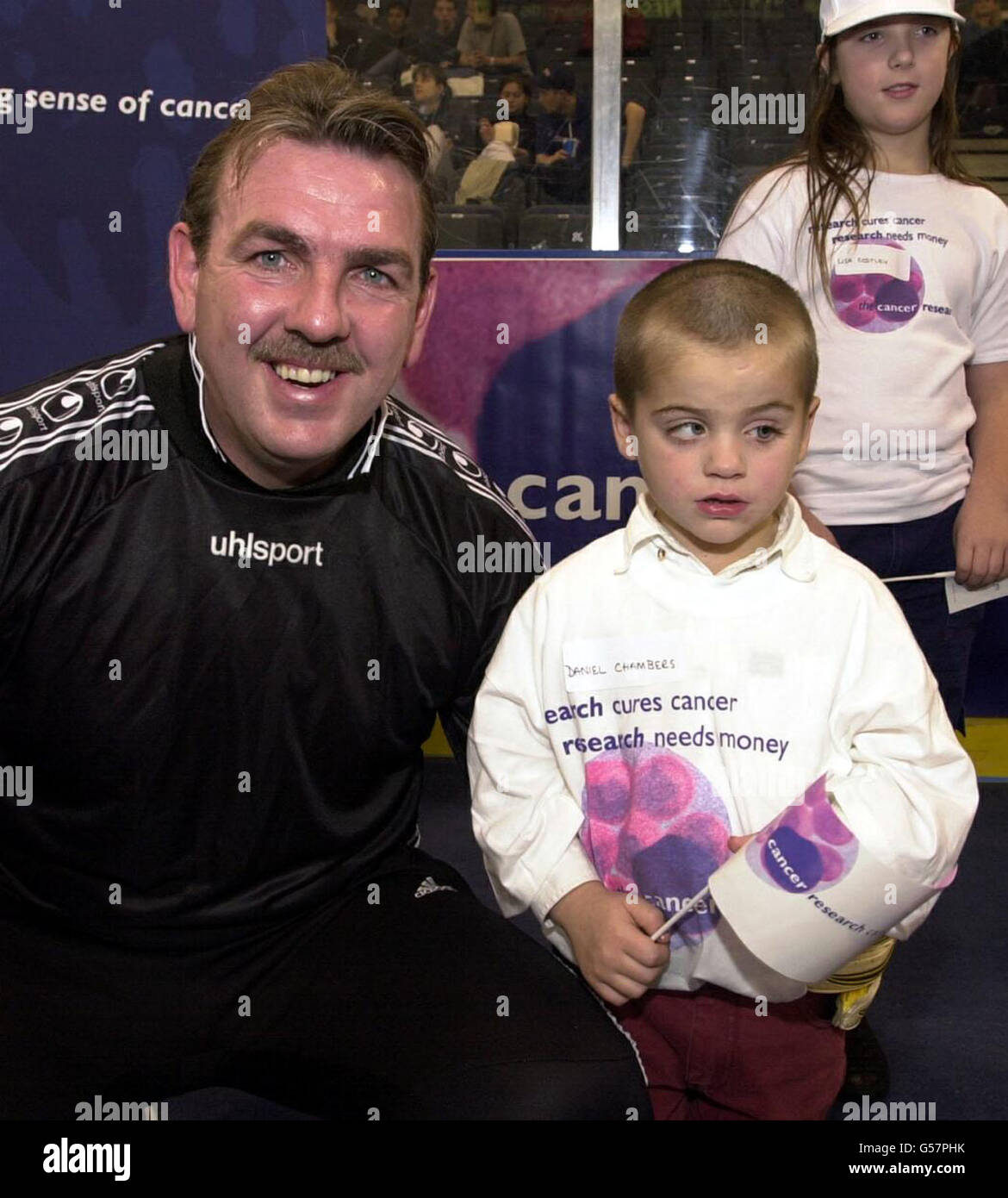 Former Wales goalkeeper Neville Southall with Daniel Chambers from ...