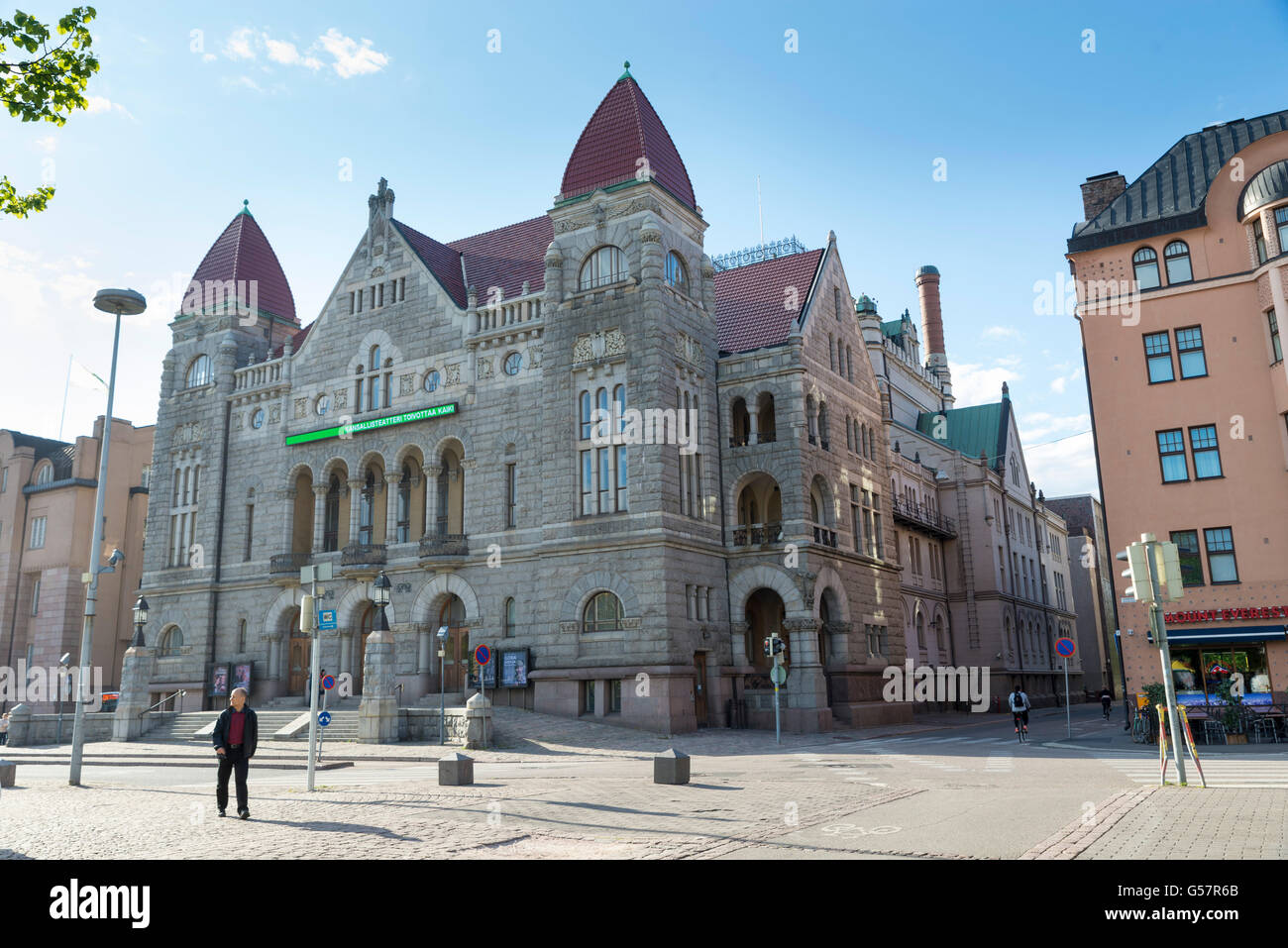 HELSINKI, FINLAND - JUNE 13, 2016: The building of National Theatre in ...