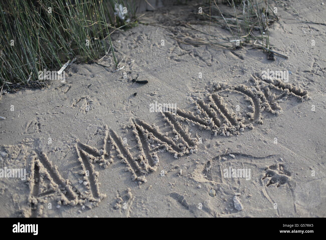 Name written in sand on hi-res stock photography and images - Alamy