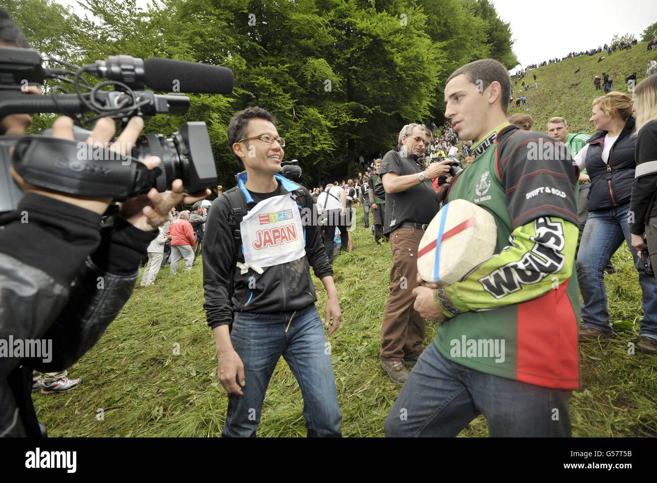 Annual Cheese Rolling Stock Photo - Alamy