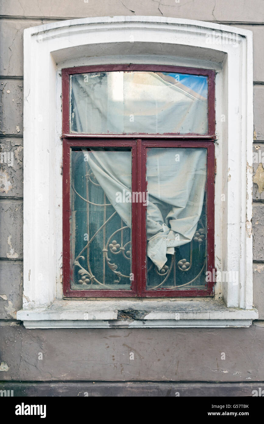Old wooden window on old house Stock Photo - Alamy