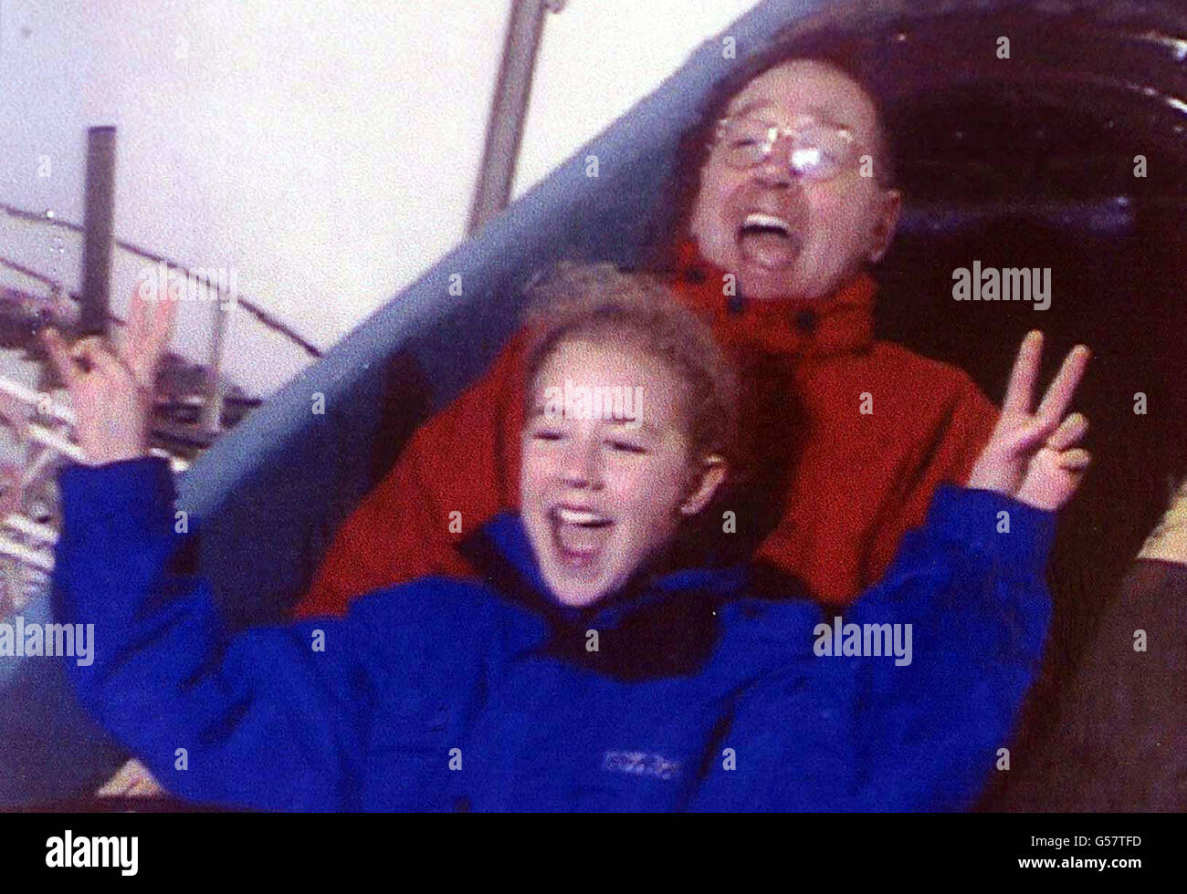 Peter Bevan and his daughter Lauren on a trip to Blackpool Pleasure ...