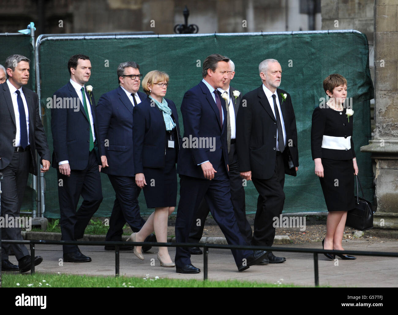 Members of parliament arrive at st margarets church hi-res stock ...