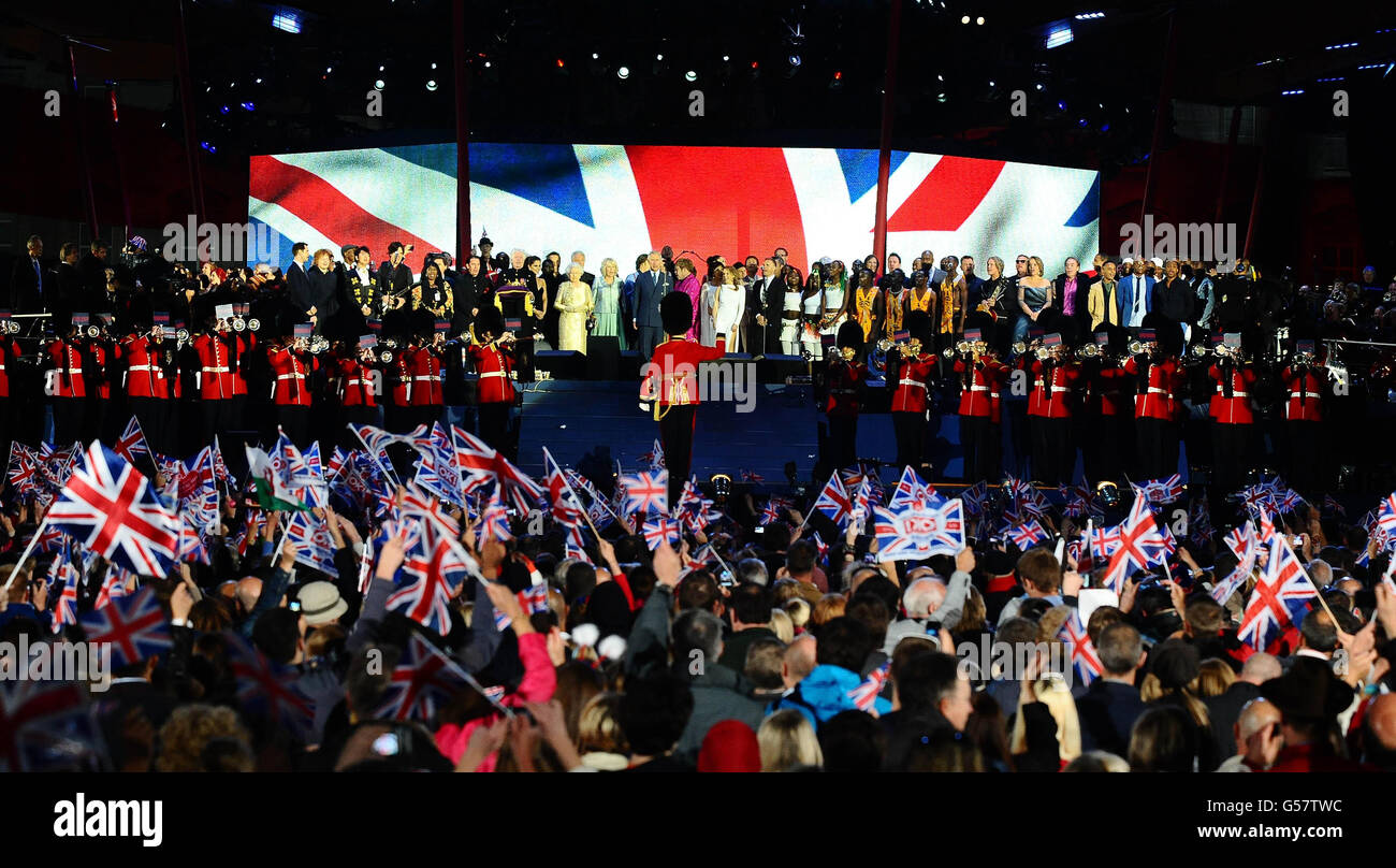 Diamond Jubilee celebrations - Concert Stock Photo - Alamy