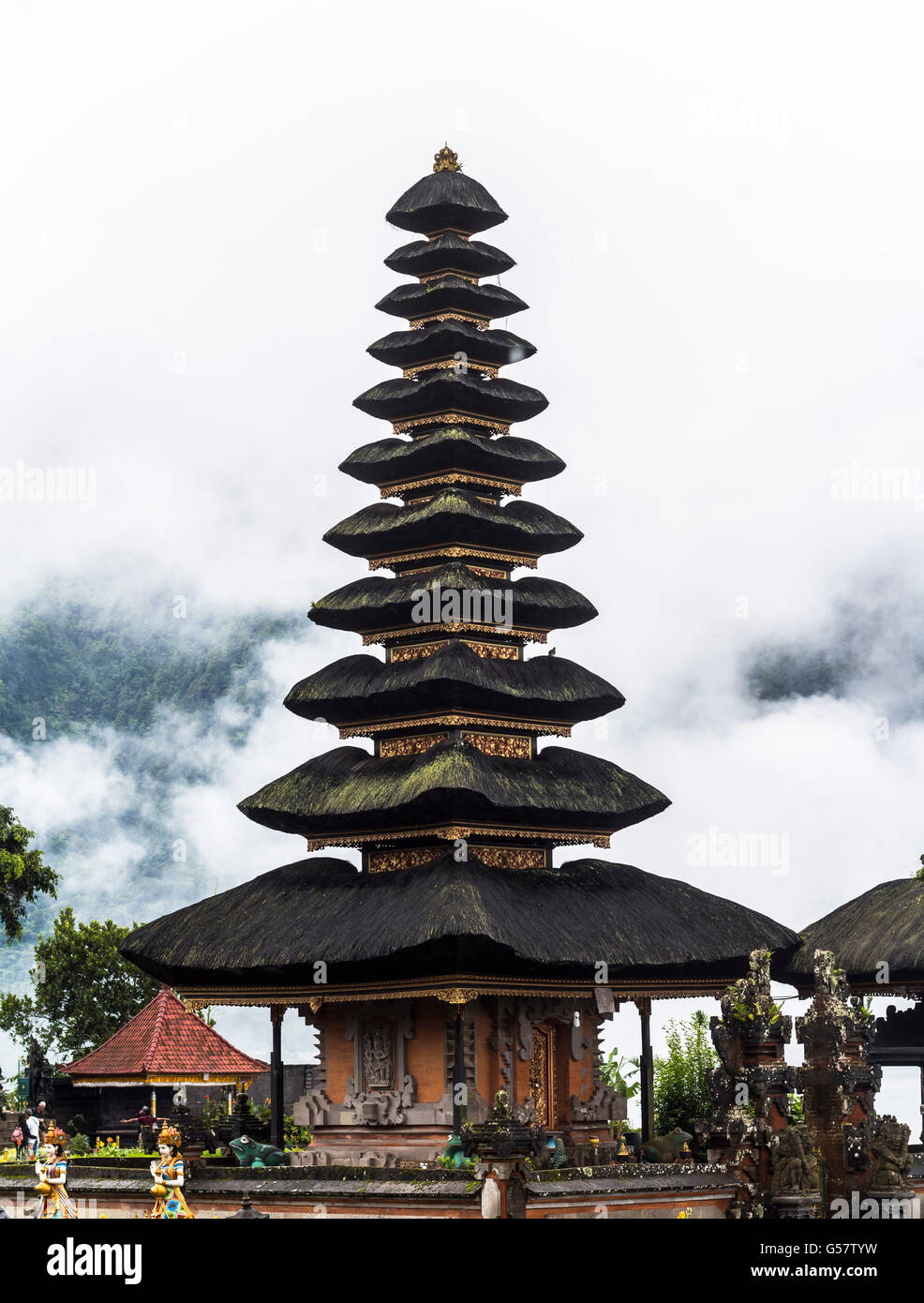 Inside Bratan water temple on Bali Stock Photo - Alamy