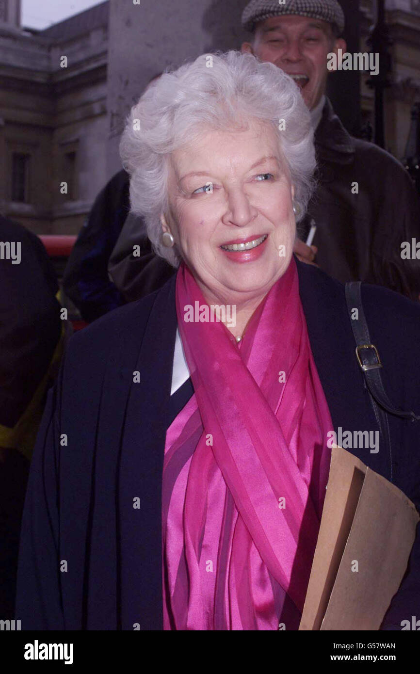 June Whitfield at the memorial service for veteran broadcaster Desmond ...