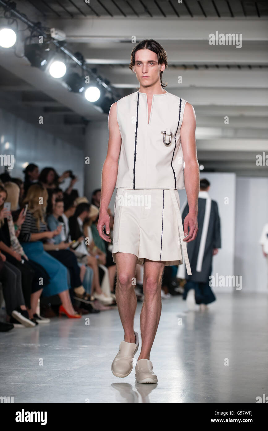 XIMONLEE for GQ China Show at London Collections Men SS17 Stock Photo ...