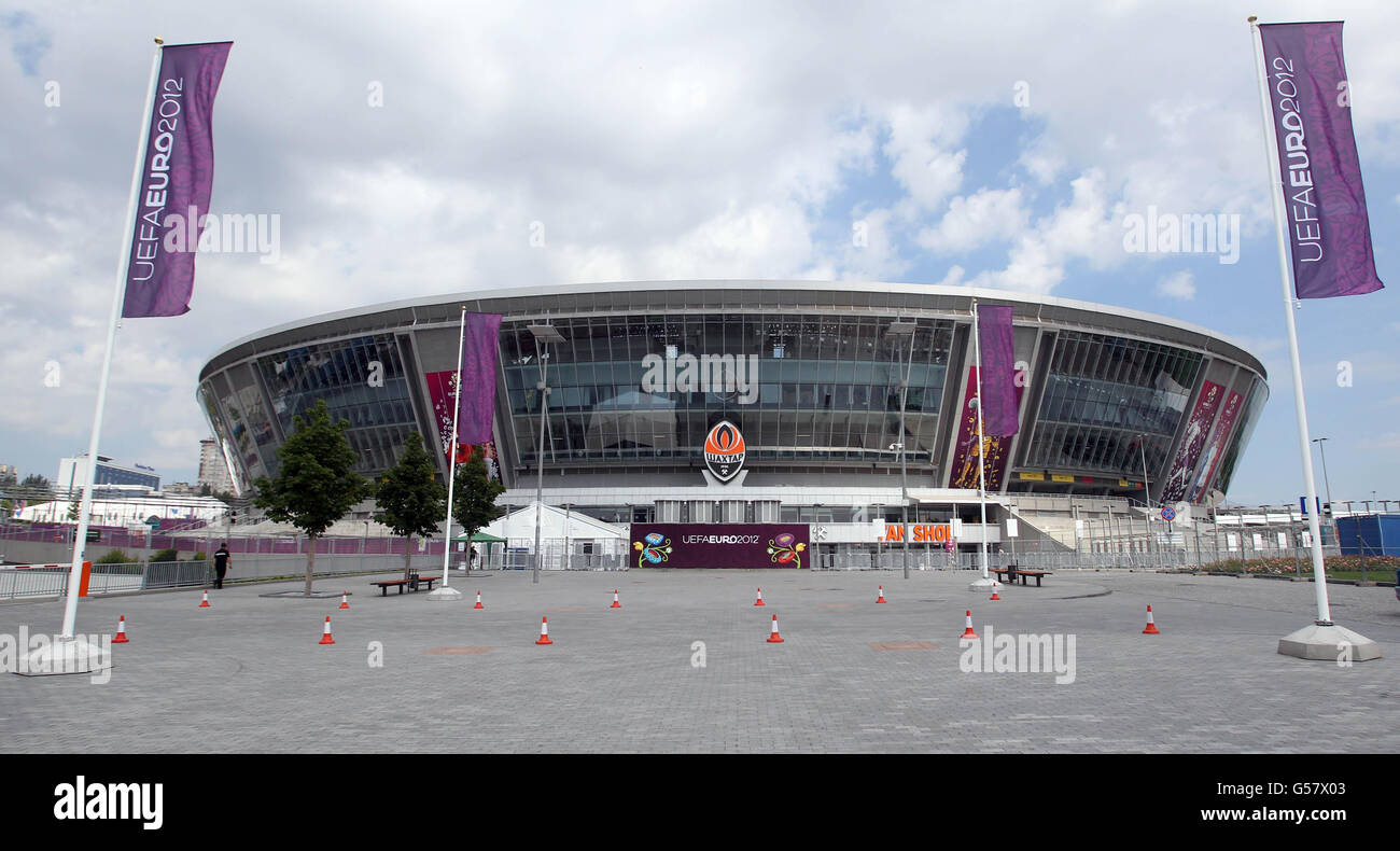 Soccer uefa euro 2012 donbass arena general view hi-res stock ...