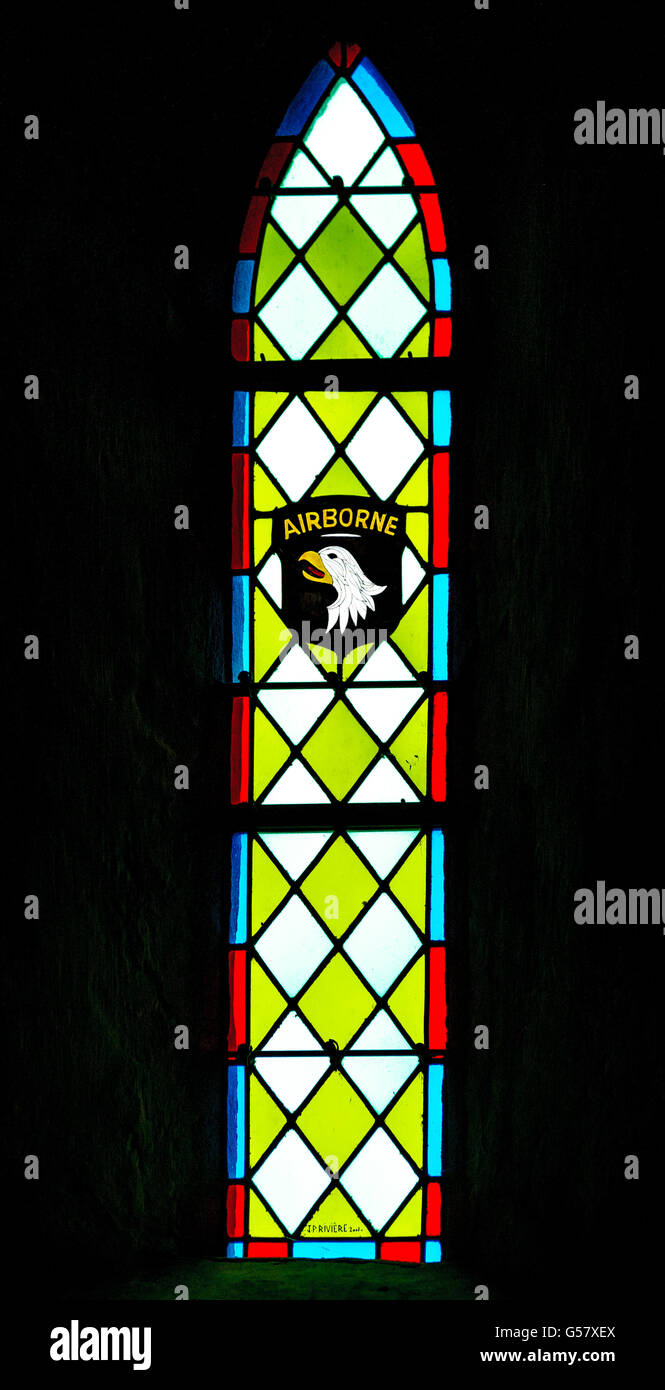 Paratrooper 1944 stained glass window hi-res stock photography and ...