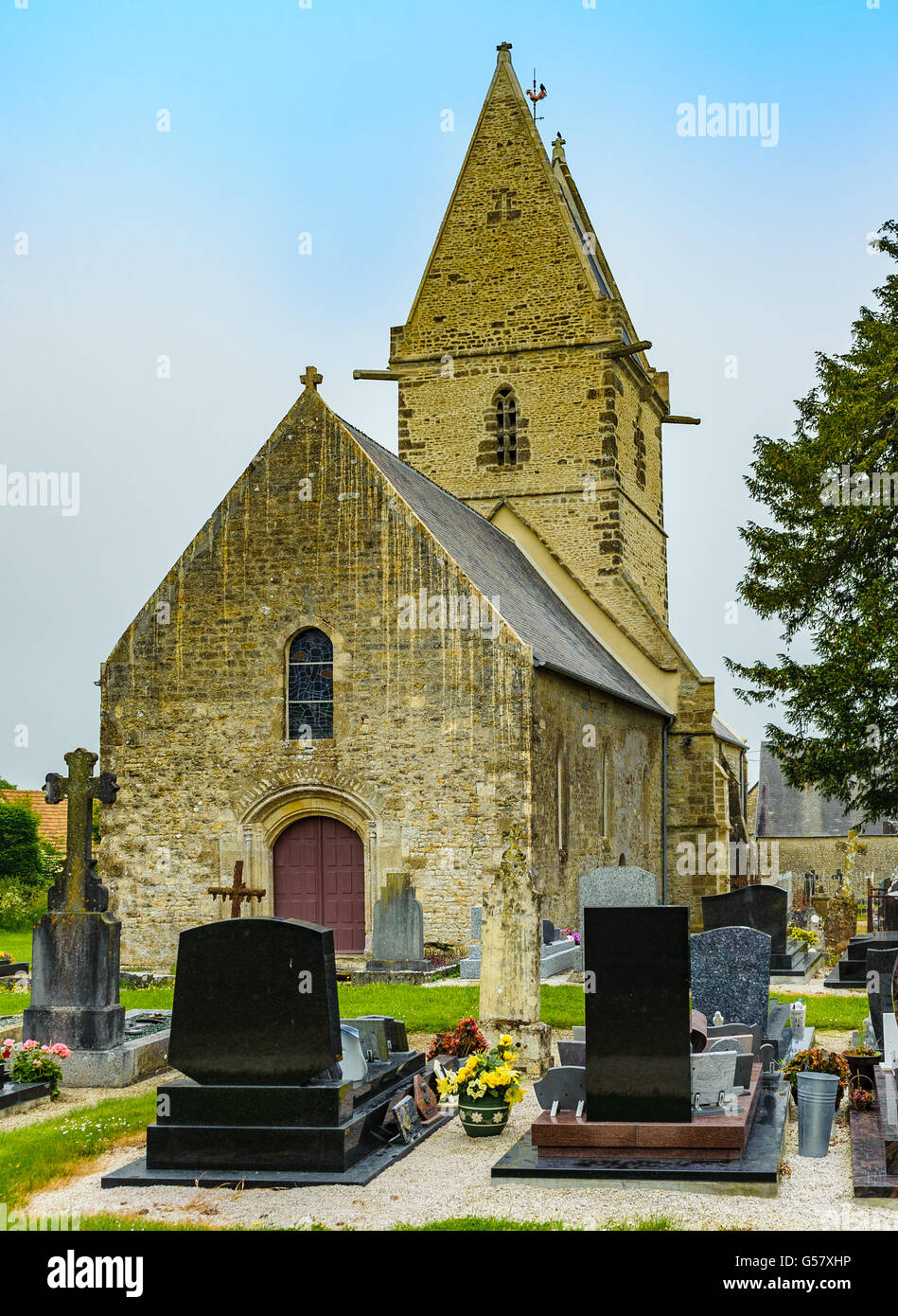 Angoville-au-Plain, Carentan, Normandy, France – The village church ...
