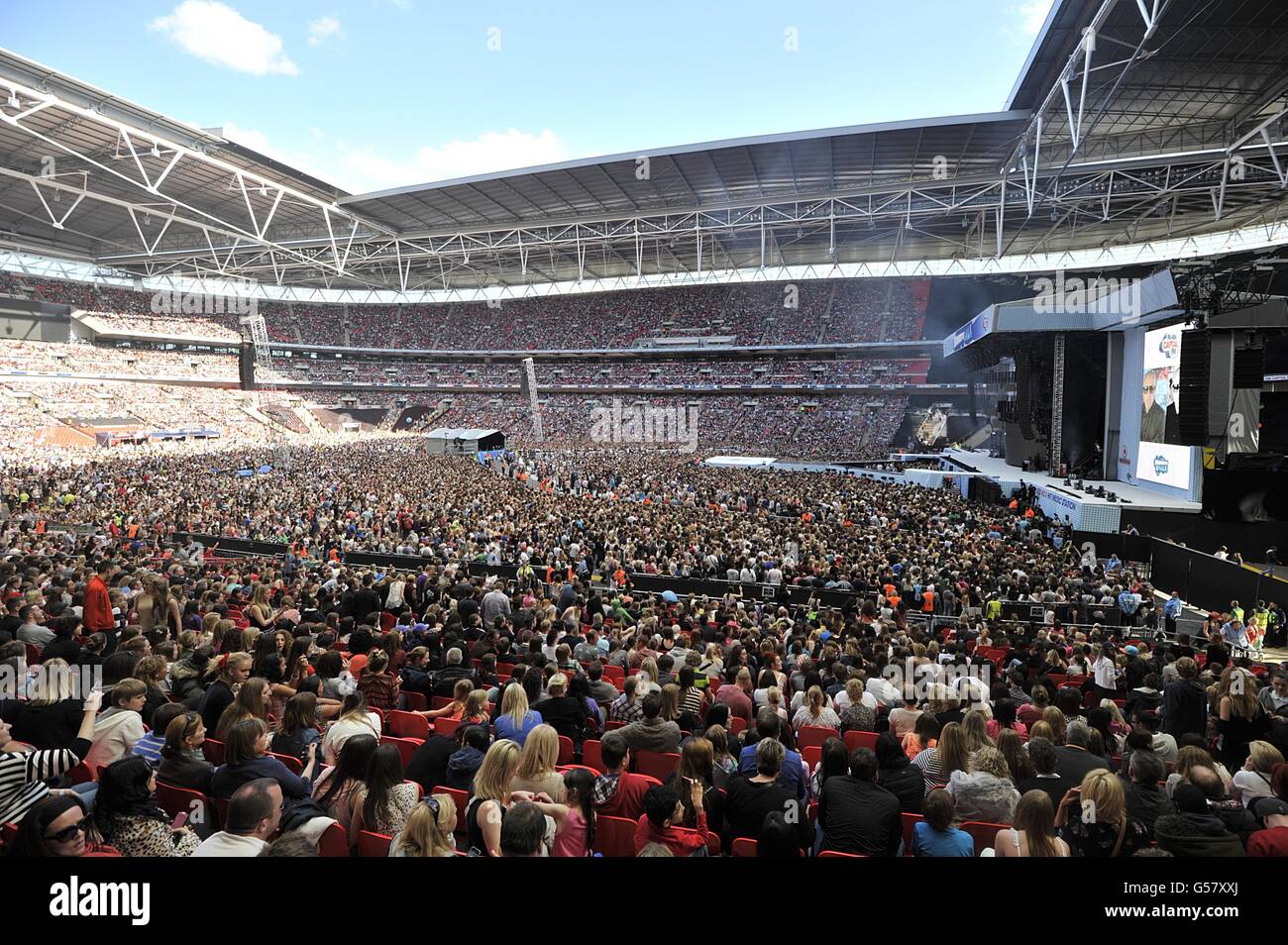 The crowd during Capital FM's Summertime Ball at Wembley Stadium ...