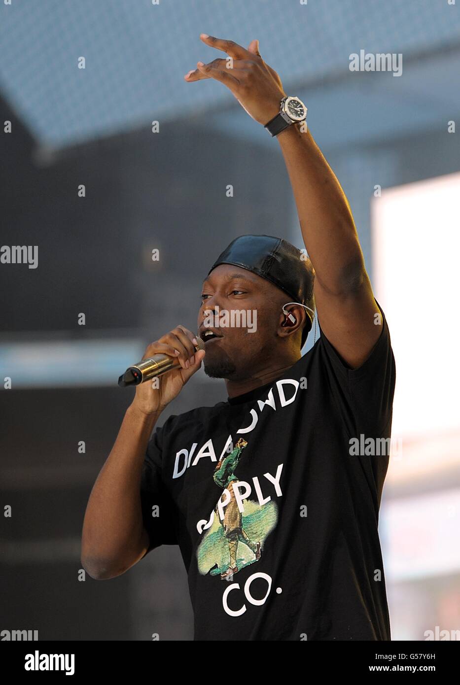 Dizzee Rascal during Capital FM's Summertime Ball at Wembley Stadium ...