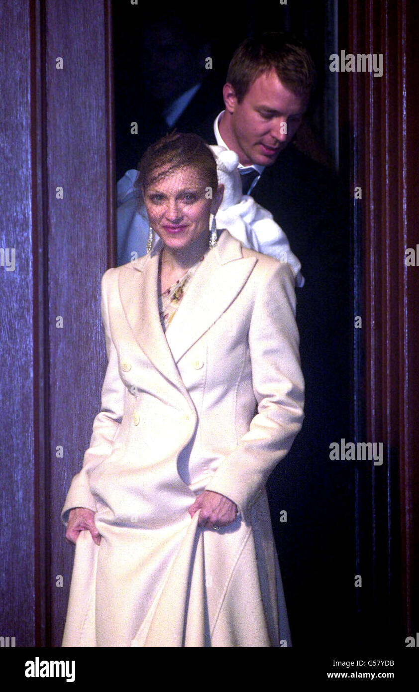 American singer Madonna and British film director Guy Ritchie with ...