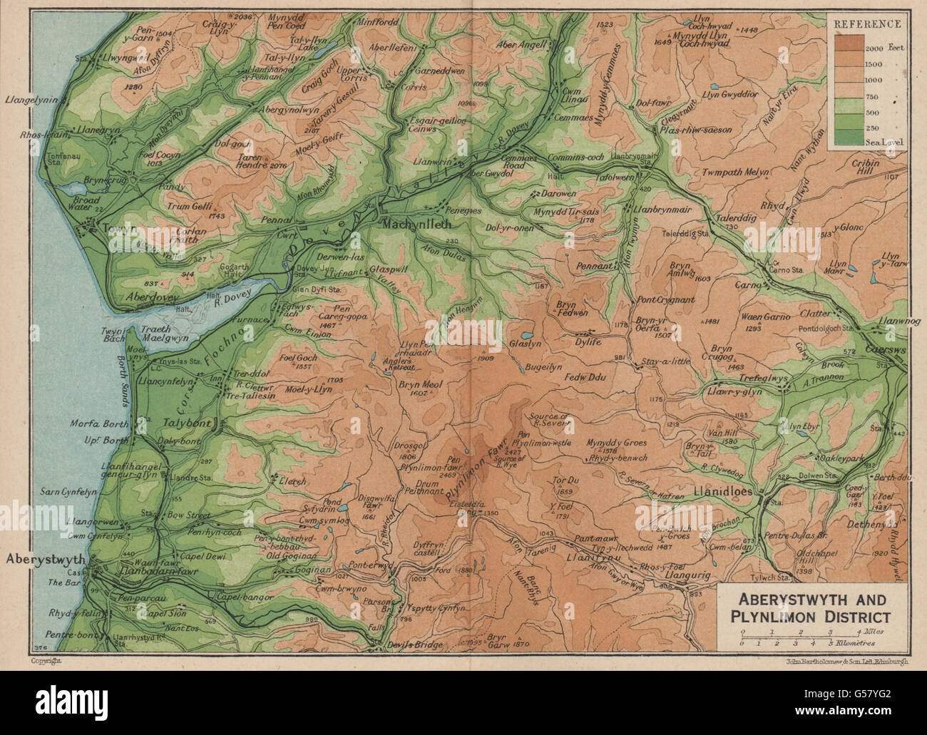 Aberystwyth map hi-res stock photography and images - Alamy