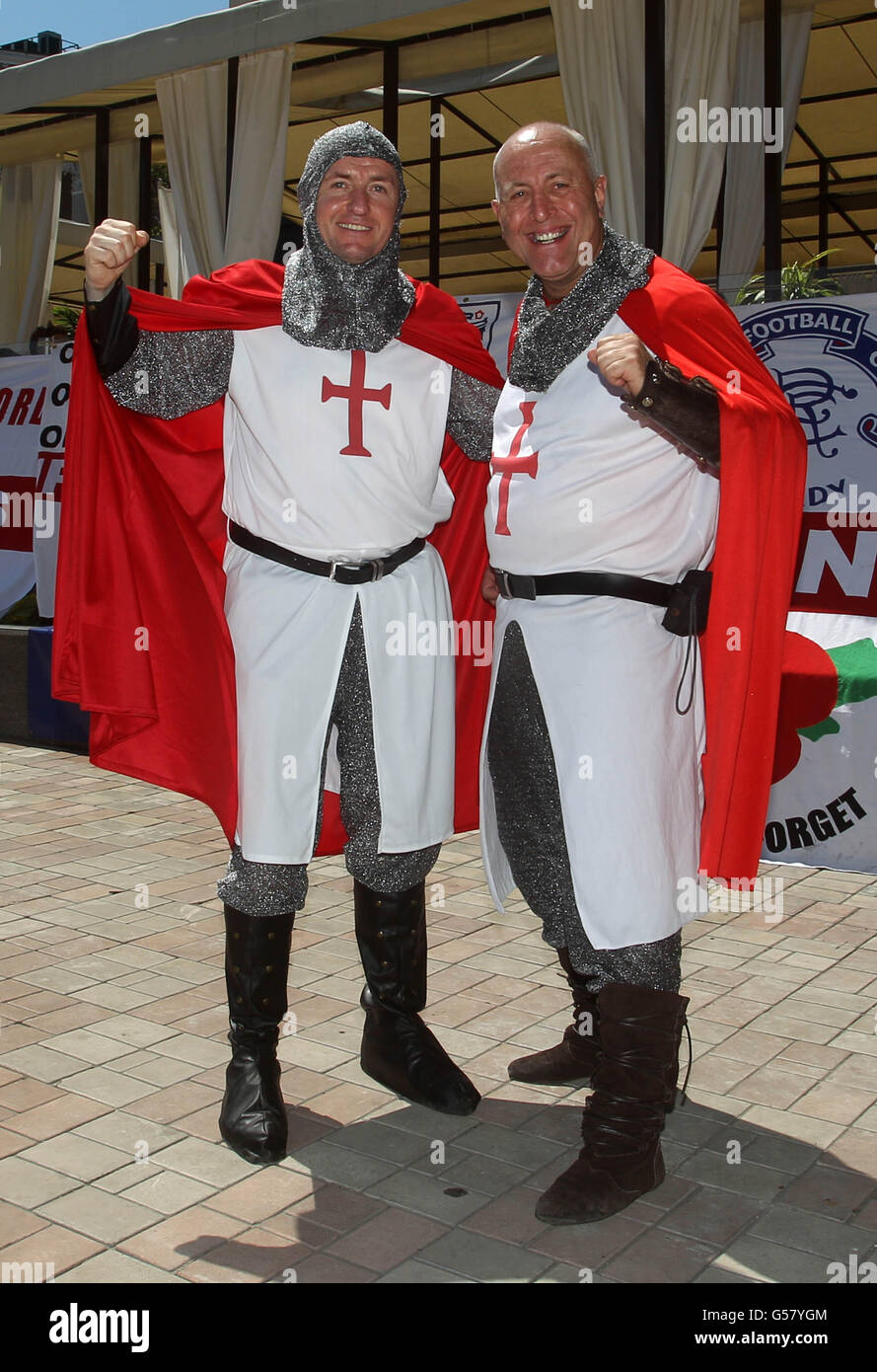 England fans Stan Stanfield (left) from Luton and Dex Marshall from ...