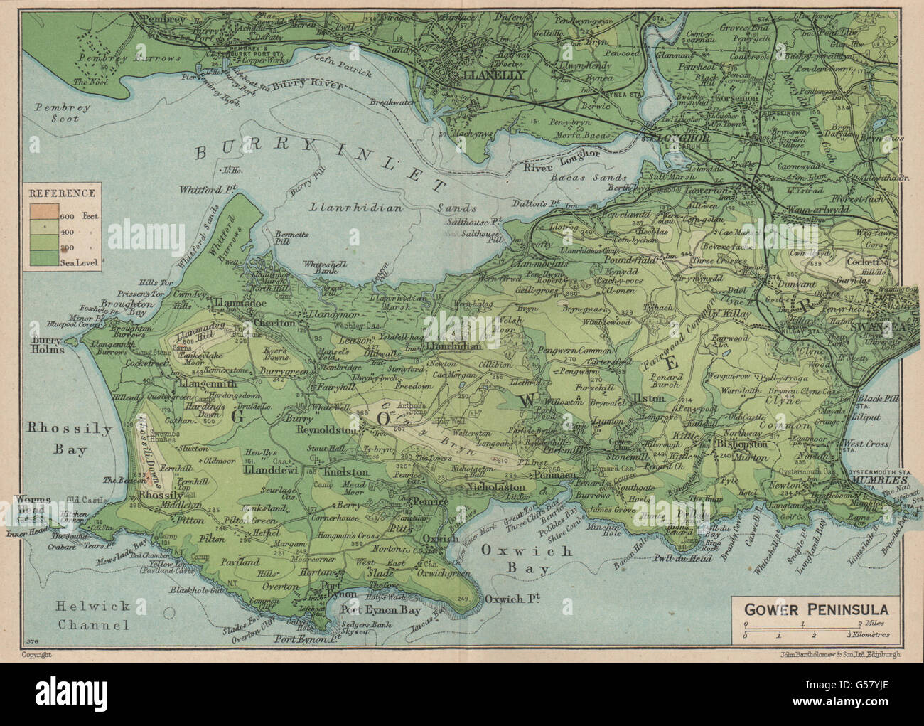 Mumbles map hi-res stock photography and images - Alamy