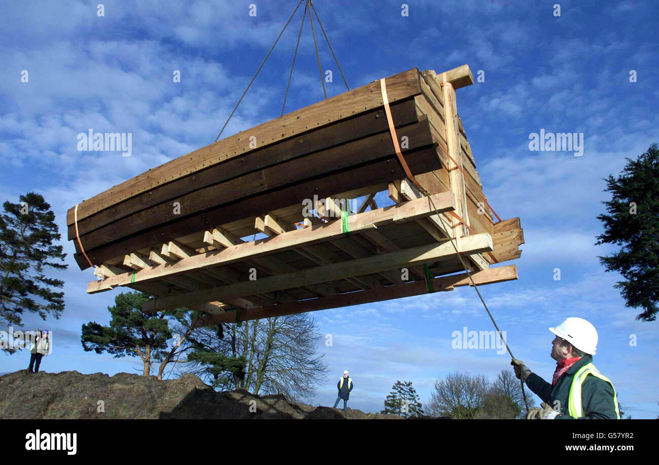 A full size replica section of the world famous Anglo-Saxon Sutton Hoo ...