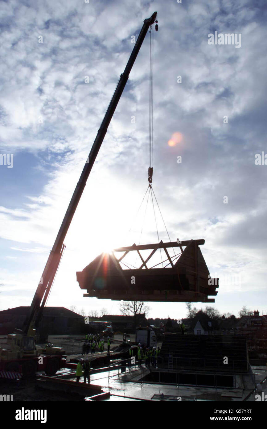 A full size replica section of the world famous Anglo-Saxon Sutton Hoo ...