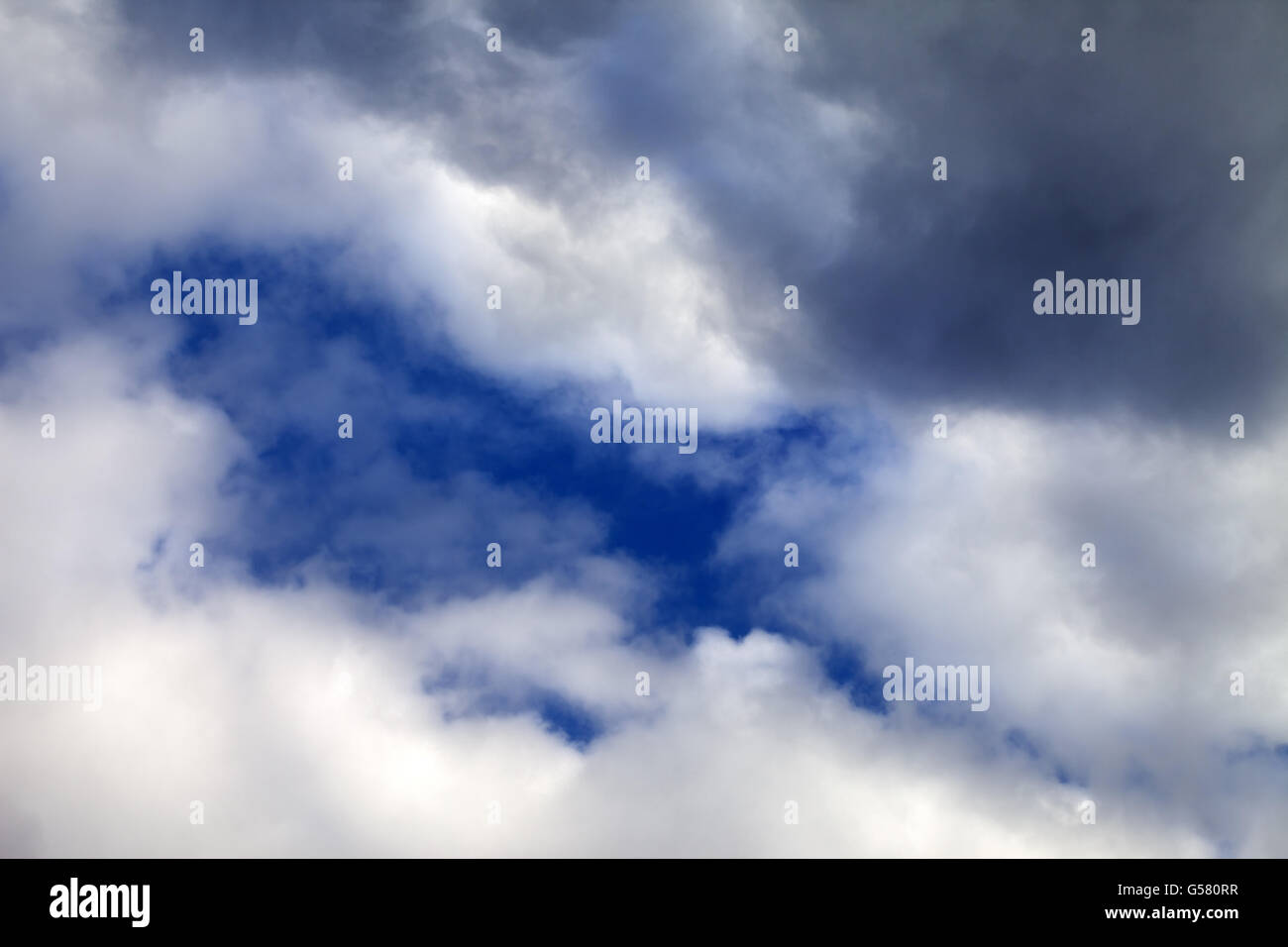 Sky with sunlight clouds before rain. Natural background Stock Photo ...