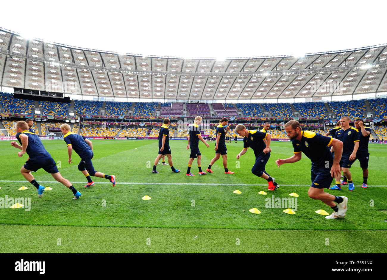 Soccer - UEFA Euro 2012 - Group D - Sweden Training - Olympic Stadium ...