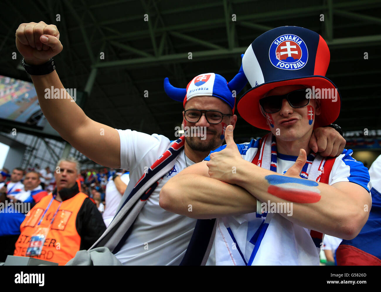 Slovakia supporters show hi-res stock photography and images - Alamy