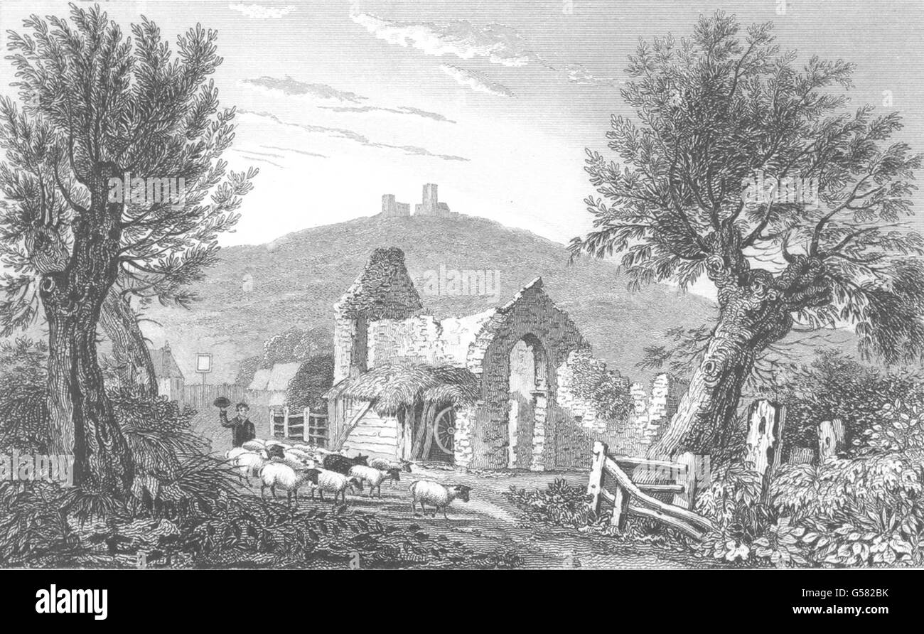 KENT: The remains of an ancient chapel or Nunnery. At West Hythe. Allen ...