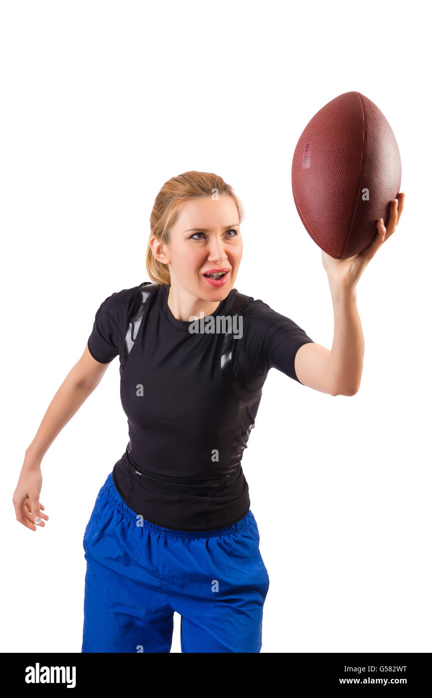 Female american quarterback hi-res stock photography and images - Alamy