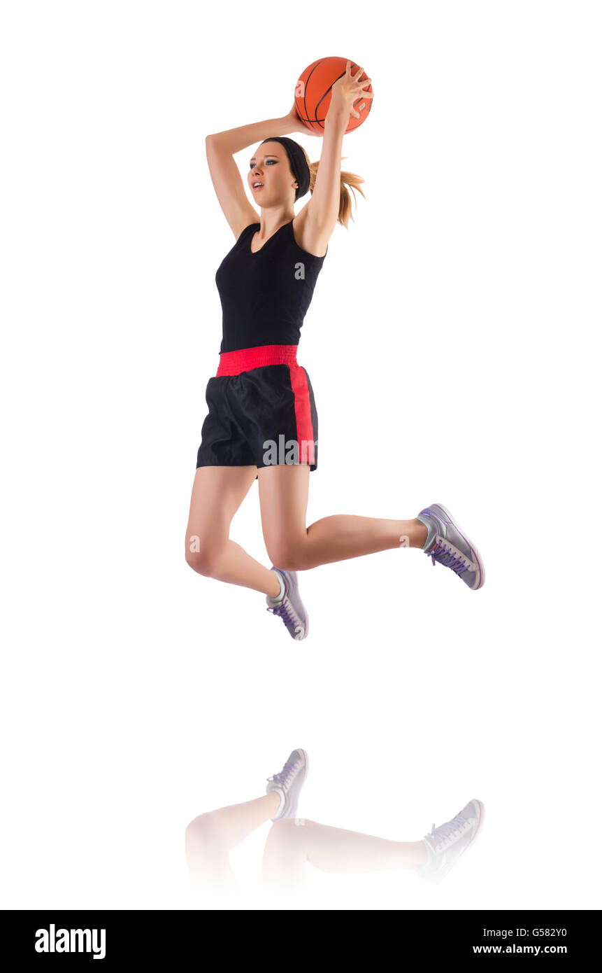Woman basketball jump Cut Out Stock Images & Pictures - Alamy