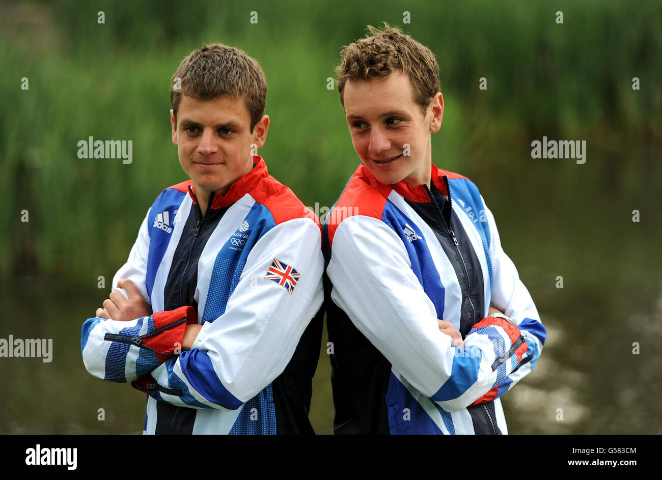 Great Britain Alistair Brownlee (right) and Jonathan Brownlee pose for ...