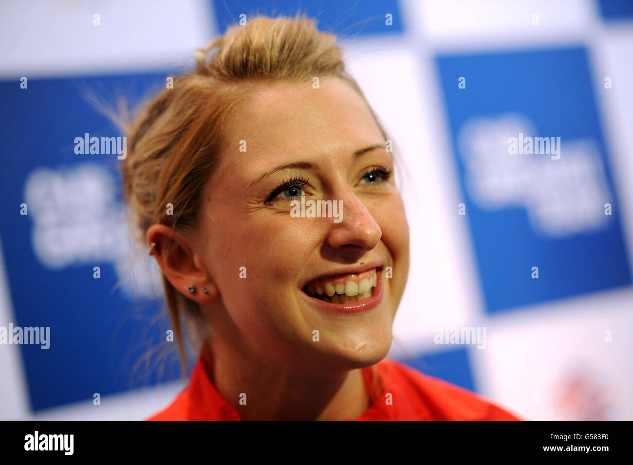 Great Britain's Laura Trott during the London 2012 kitting out session ...