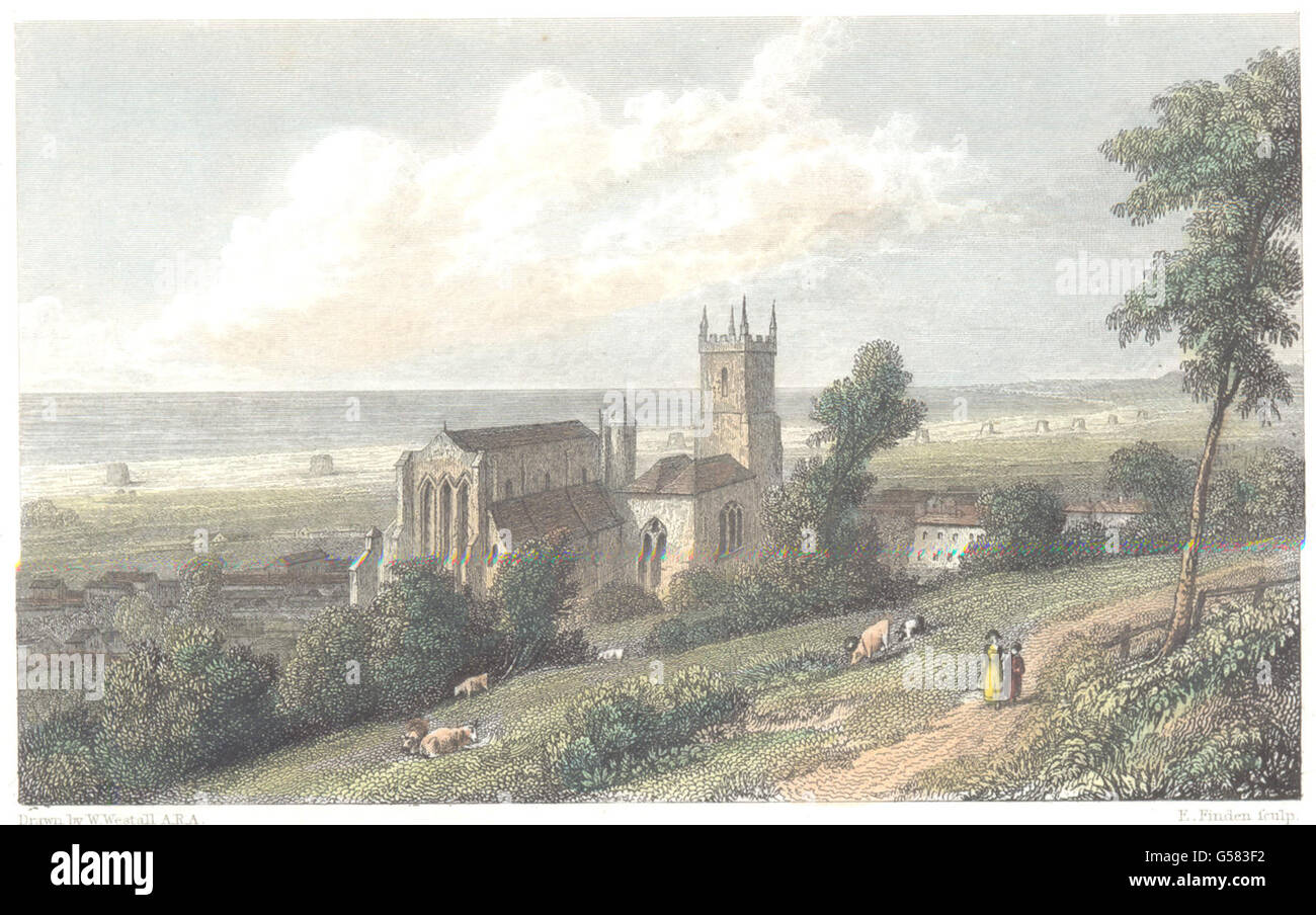 KENT: Hythe. Hand coloured. (Finden/Westall), antique print 1830 Stock ...